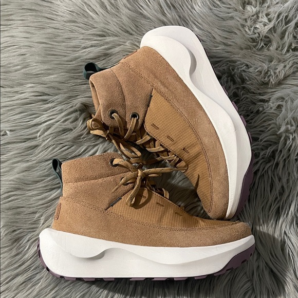 The North Face | Shoes | The North Face Tan Hightop Sneakers | Poshmark